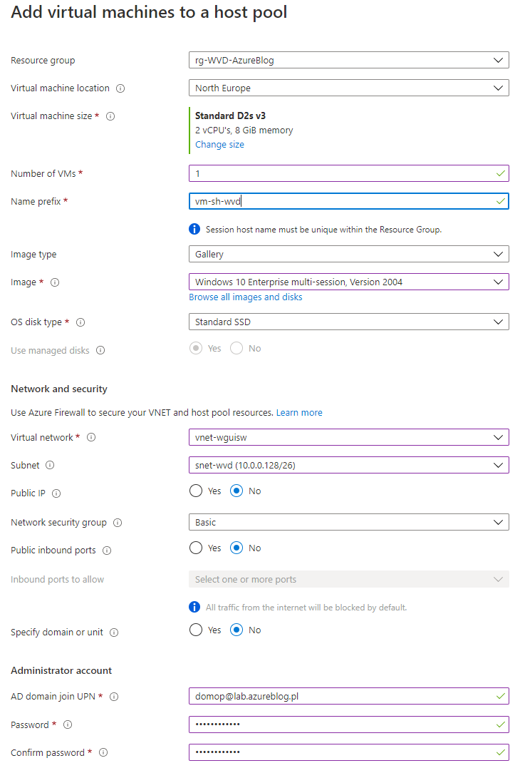 Windows Virtual Desktop: Initial deployment – Identity and Azure Cloud