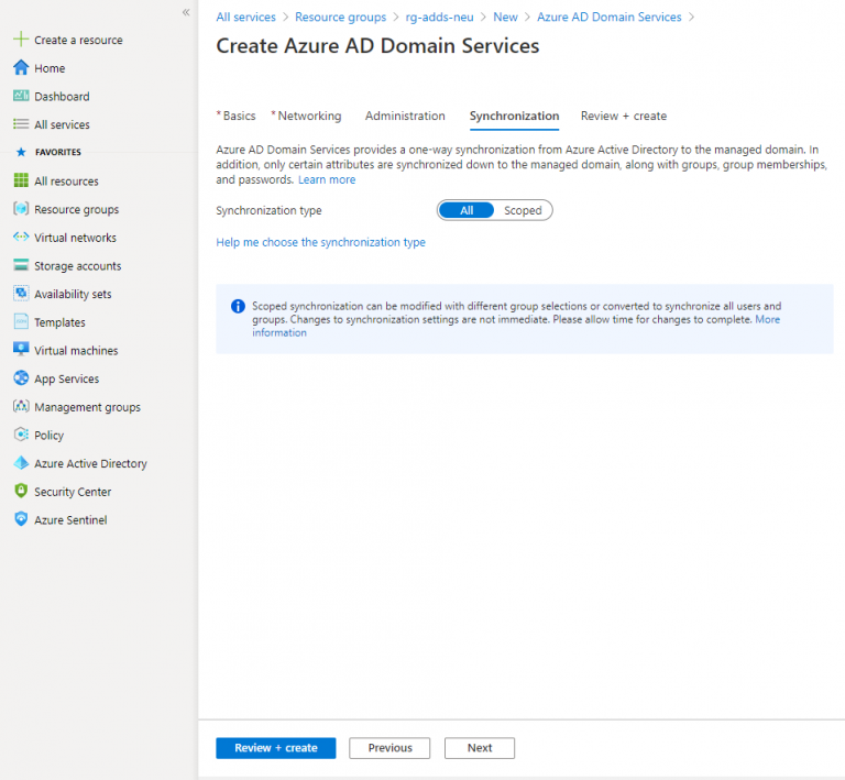 Deploying Azure AD Domain Services – Identity and Azure Cloud