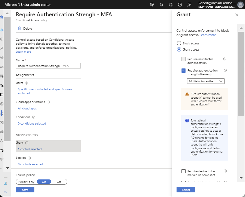 Conditional Access Authentication Strengths – first thoughts – Identity ...